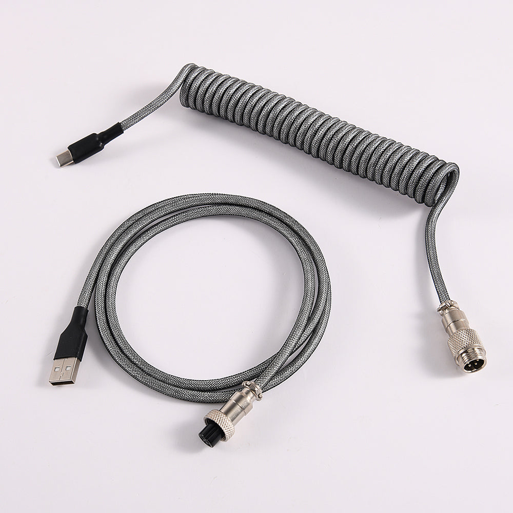 custom coiled type c usb cable Mechanical Keyboard usb spiralkabel typ ...