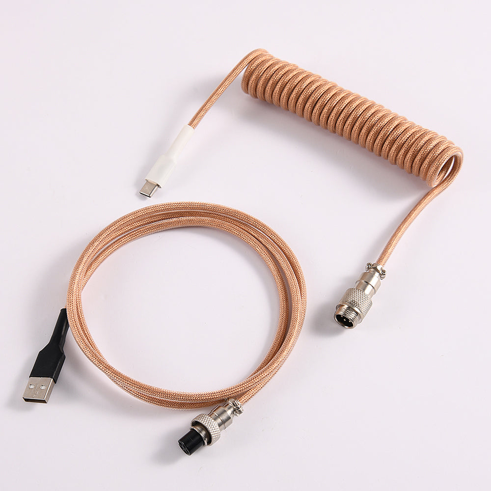custom coiled type c usb cable Mechanical Keyboard usb spiralkabel typ ...