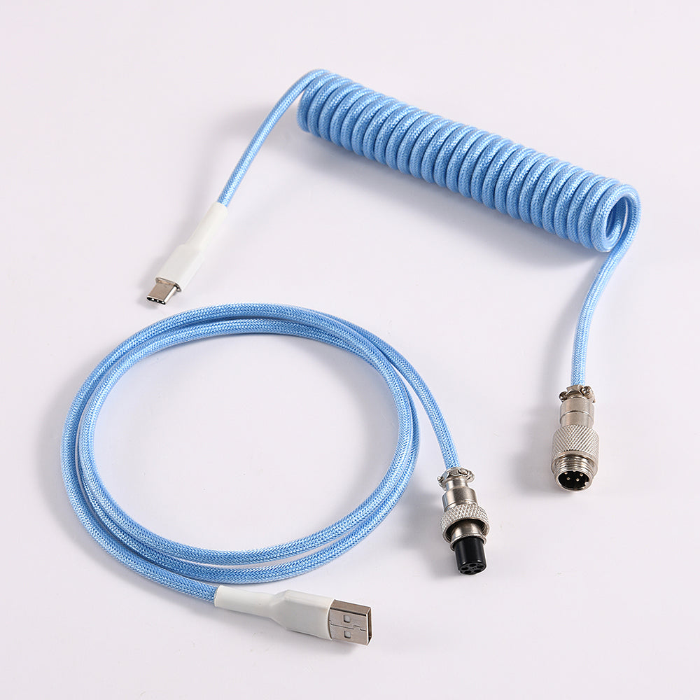 custom coiled type c usb cable Mechanical Keyboard usb spiralkabel typ ...